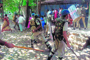 Villagers protest turns violent | Cities News - The Indian Express
