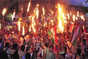 Candle light marches,rallies,silent protest in support of Anna ...