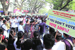 Polling time is result day for students bid to increase turnout | Pune ...