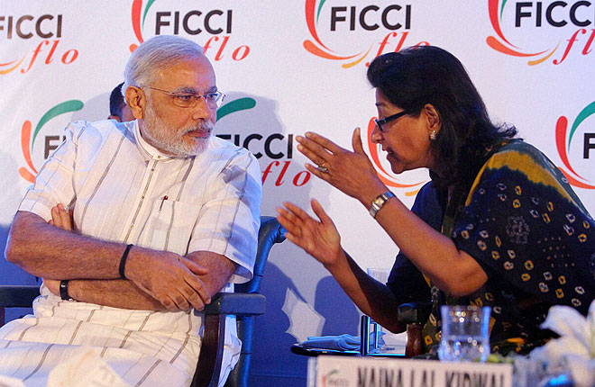 At FICCI meet,Narendra Modi woos women,takes a dig at Rahul Gandhi News ...