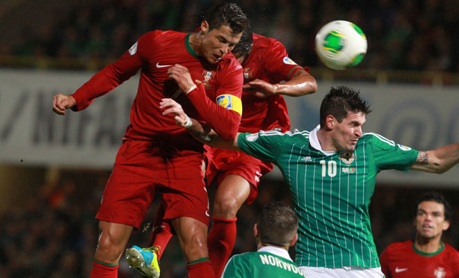 Cristiano Ronaldo treble rescues Portugal; Spain and Germany win News ...