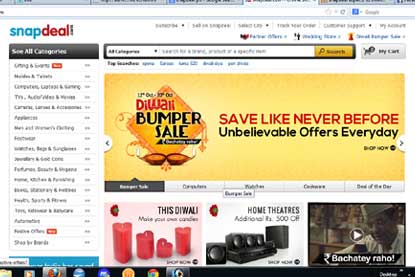 Snapdeal says 30 pct orders are being placed through mobile phones ...