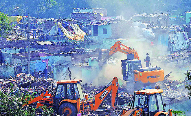 Demolition drive: TV,fridge,microwave form part of belongings of EWS ...