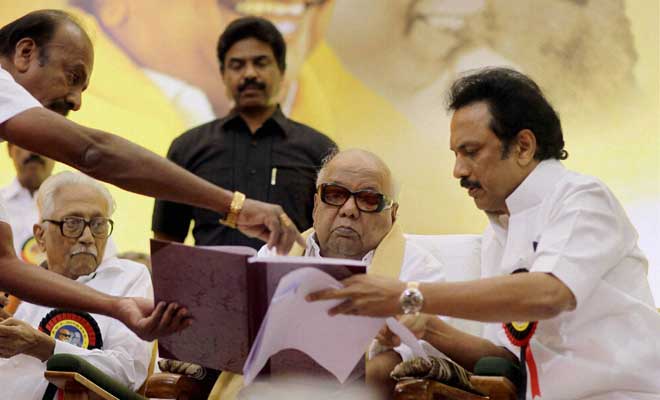 DMK rules out tie-up with Congress for 2014 LS polls | India News - The ...
