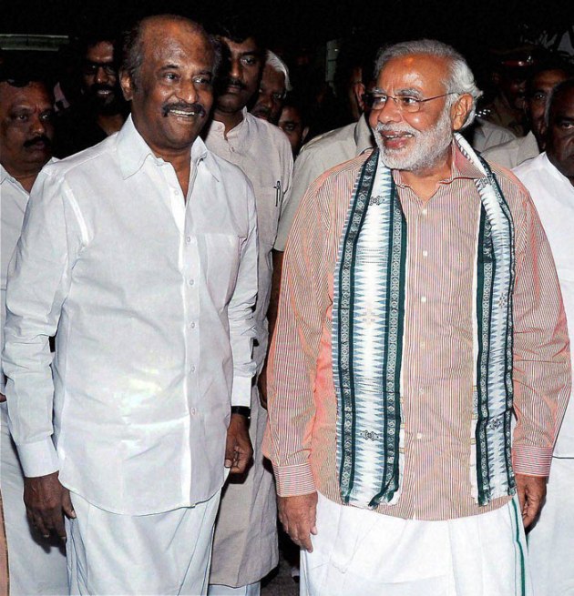 BJP’s Narendra Modi meets Tamil superstar Rajinikanth | Picture Gallery ...
