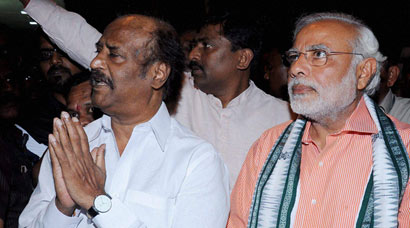 BJP’s Narendra Modi meets Tamil superstar Rajinikanth | Picture Gallery ...