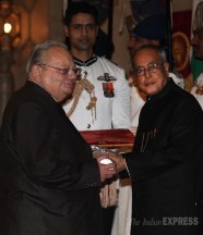 Paresh Rawal Ruskin Bond Leander Paes Awarded Padma Shri Picture Paresh Rawal Ruskin Bond Leander Paes Awarded Padma Shri Picture