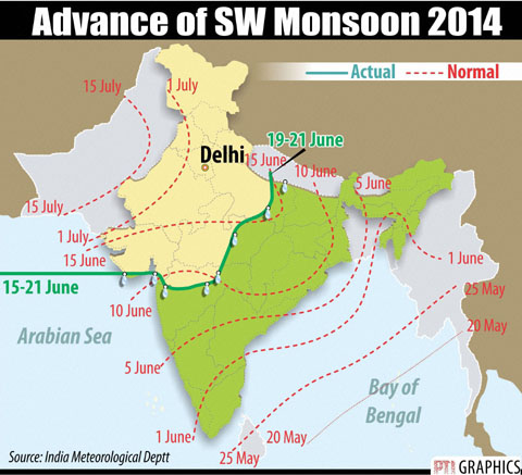 Monsoon expected in North India by July 5; 80% deficient rainfall in ...