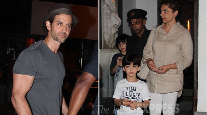 Hrithik Roshan takes sons out for pizza treat with their daadi ...