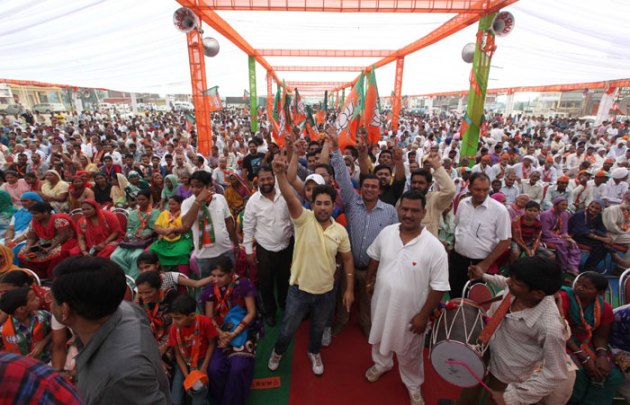 Prime Minister Narendra Modi addresses election rally in Haryana ...