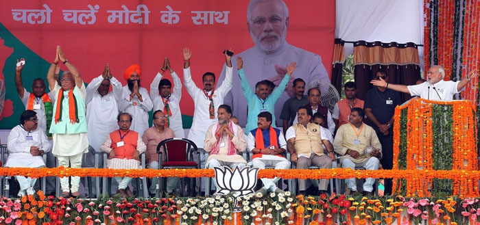 Prime Minister Narendra Modi addresses election rally in Haryana ...