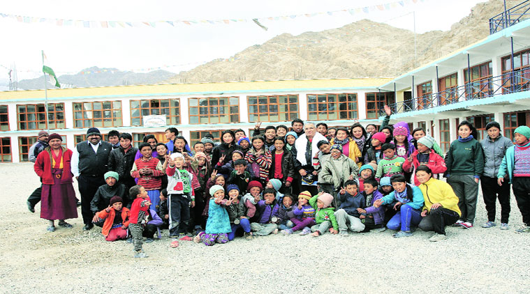These children go to Leh school with a little help from IAF chopper ...