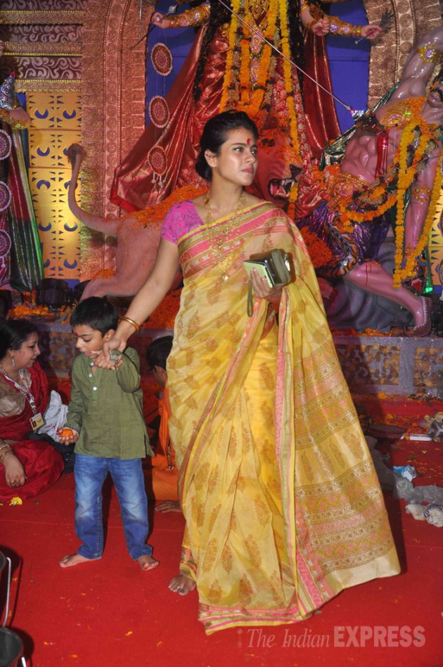Kajol Celebrates Durga Puja With Daughter Nysa Son Yug Entertainment