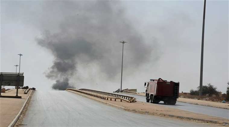 Bombs hit Libyan city