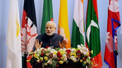 Narendra Modi addresses the 18th SAARC summit in Kathmandu, Nepal ...