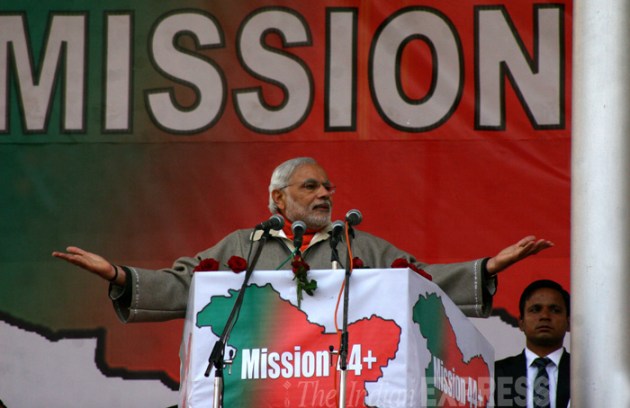 PM Narendra Modi addresses rally in Kashmir, says finger pressing EVM ...
