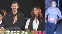 Anil Ambani, John Abraham, wife Priya grace Mumbai Marathon | Picture ...