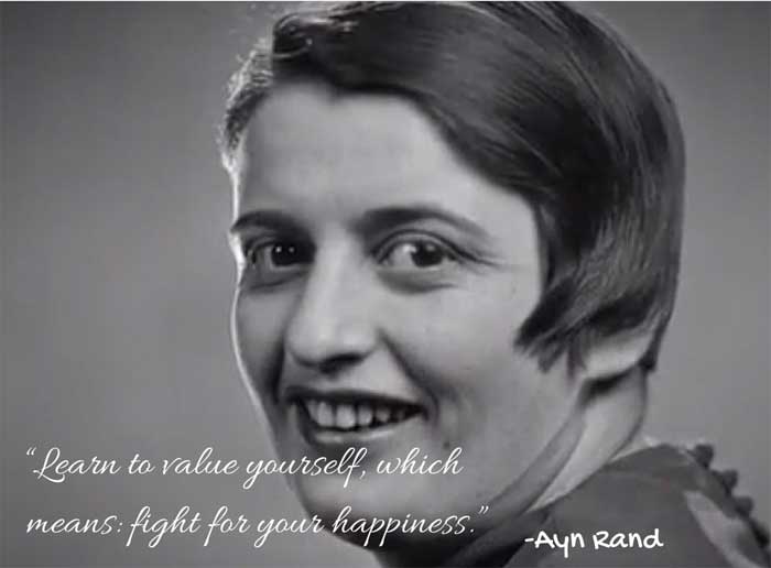 16 inspiring quotes by best-selling author Ayn Rand on her birthday