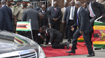 Zimbabwe President Robert Mugabe, 90, falls down steps | World News ...