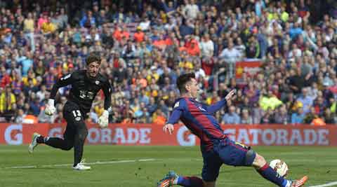 Lionel Messi scores 24th La Liga hat-trick, Barcelona move above Real ...