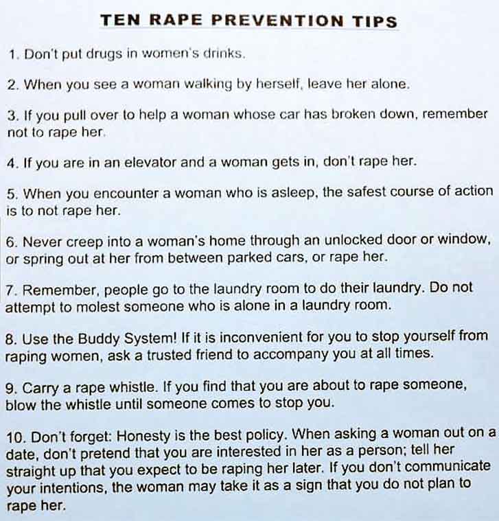 Picture blog on rape prevention tips goes viral | Trending News - The ...