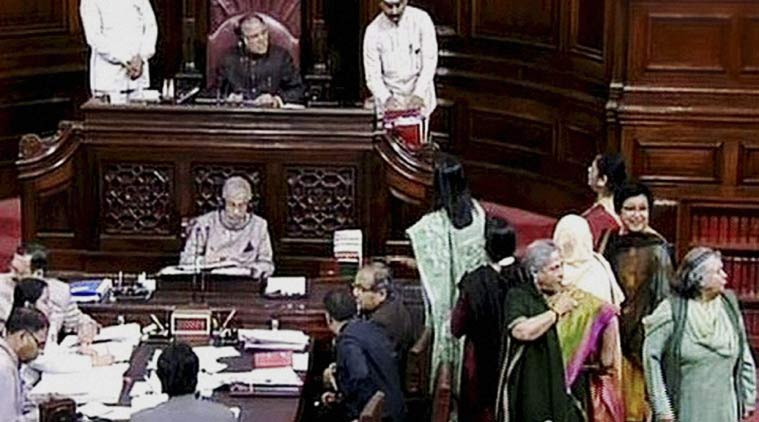 Women MPs stormed into Well of Rajya Sabha seeking action over Delhi ... Women MPs stormed into Well of Rajya Sabha seeking action over Delhi ...