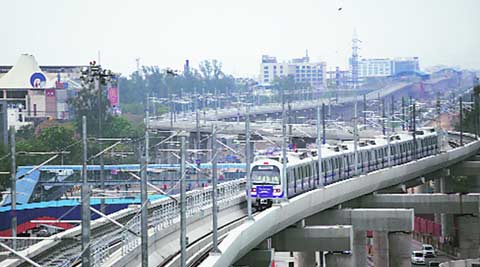 Trial run begins on Faridabad Metro extension | Delhi News - The Indian ...