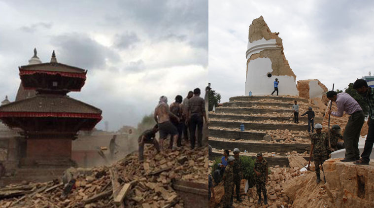 Dharhara Tower, Durbar Square: Nepal earthquake destroys iconic UNESCO ...