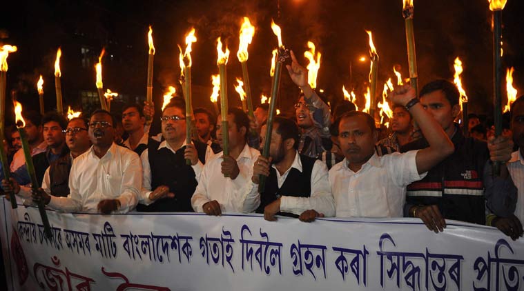Assam protests over Land swap deal continues, AGP bandh disrupts life ...