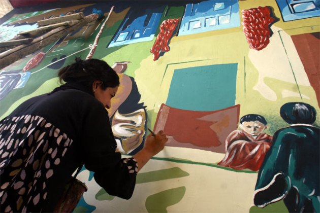 Six students splash Valley’s culture on Srinagar walls | Picture ...