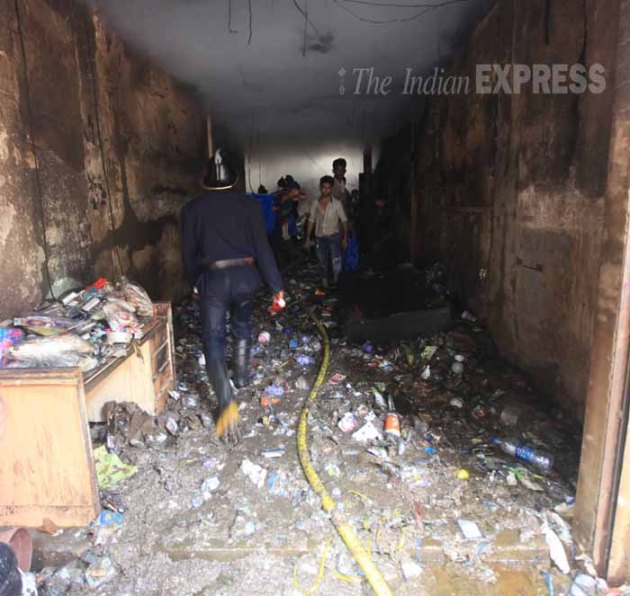 Mumbai three-storey building collapses after catching fire | Picture ...