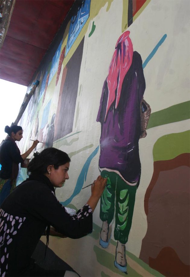 Six students splash Valley’s culture on Srinagar walls | Picture ...