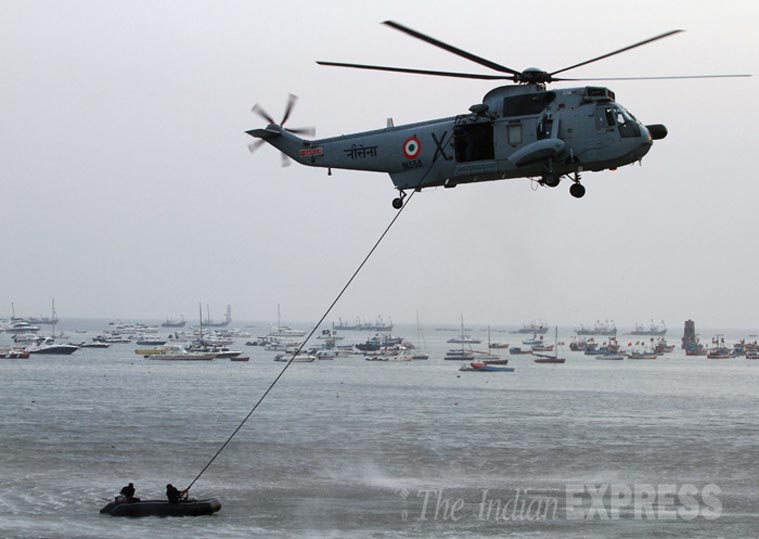 Navy chopper rescues 20 from listing merchant vessel near Mumbai ...