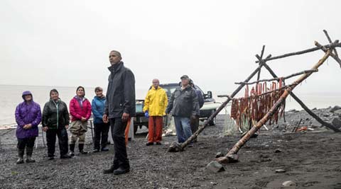 Barack Obama becomes first American president to enter the Arctic ...