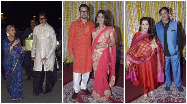 Amitabh Bachchan-Jaya, Shatrughan Sinha-Poonam at Ronit Roy’s house for ...
