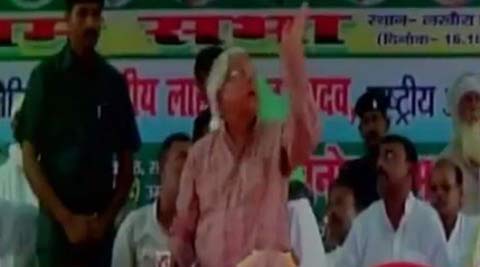 VIDEO: Ceiling fan falls on Lalu Prasad Yadav during election rally ...