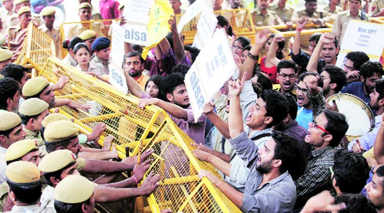 Students’ groups protest outside CM’s residence, police headquarters ...