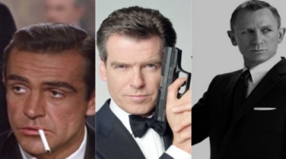 The James Bond Men: Sean Connery, Pierce Brosnan, Daniel Craig ...