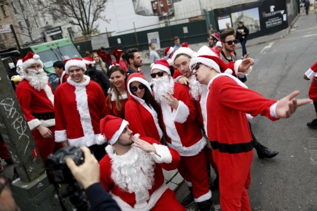 Thousands dressed up in red-and-white for SantaCon 2015 | Lifestyle ...