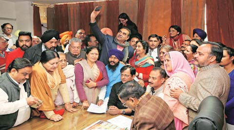 Cong, BJP-SAD alliance candidates file papers for mayoral elections ...