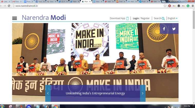 Modi’s personal website gets new look | India News - The Indian Express