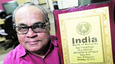 Acharya Atre fan finds place in India Book of Records | Pune News - The ...