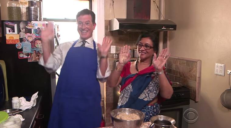 Watch: American TV host Stephen Colbert roots for Indian food ...