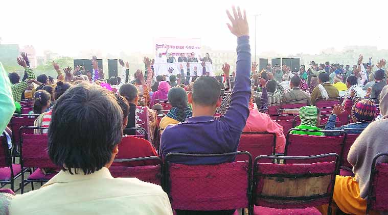 Day 1 of Jansabhas to gather feedback: Q & A session at Mandawali ...