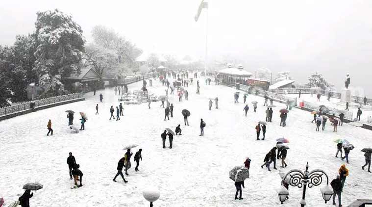 Shimla rejoices as snowfall finally hits region | India News - The ...
