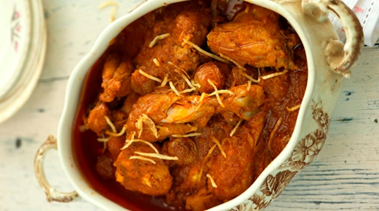 Try this traditional Parsi recipe of Jardaloo Murghi Ma Salli From ...