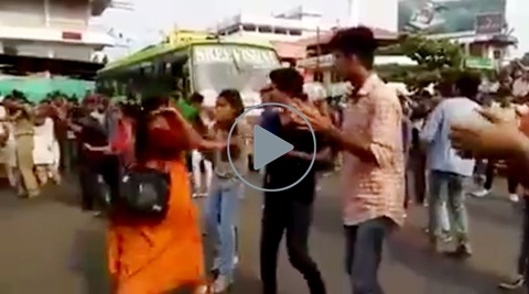 Video: Kerala woman slaps daughter during flash mob for bunking college ...
