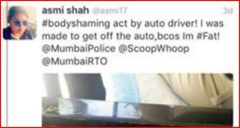 Mumbai girl asked to get out of autorickshaw because she was ‘too fat ...