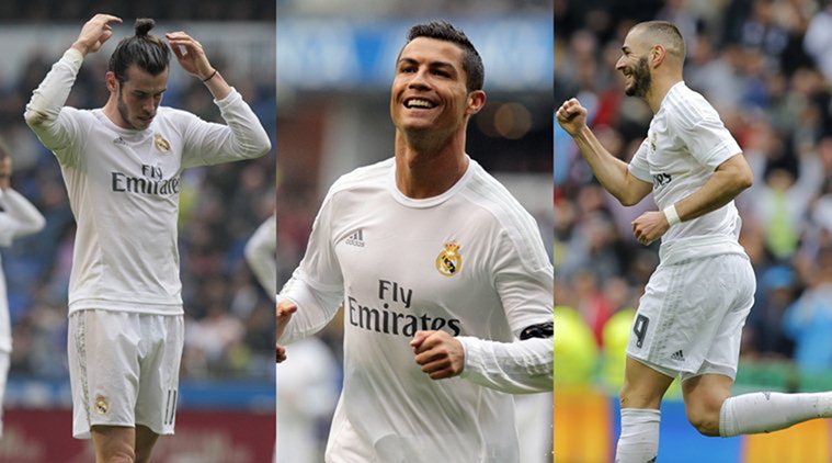 Century goal mark awaits Real Madrid attacking trio- Bale, Benzema ...