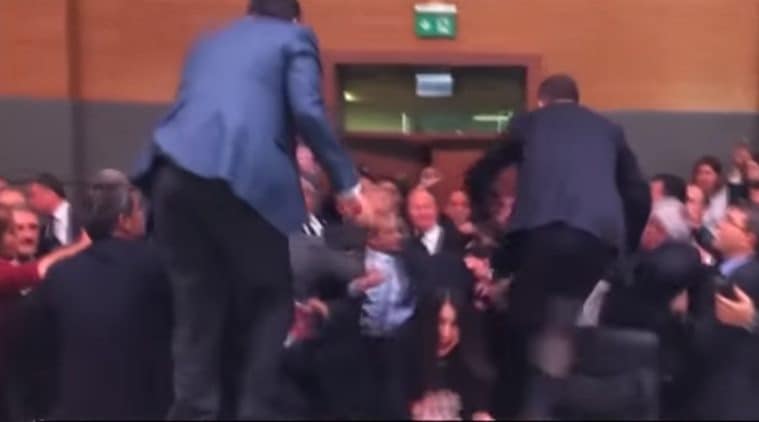 Watch: Turkey lawmakers beat the stuffing out of each other | World ...